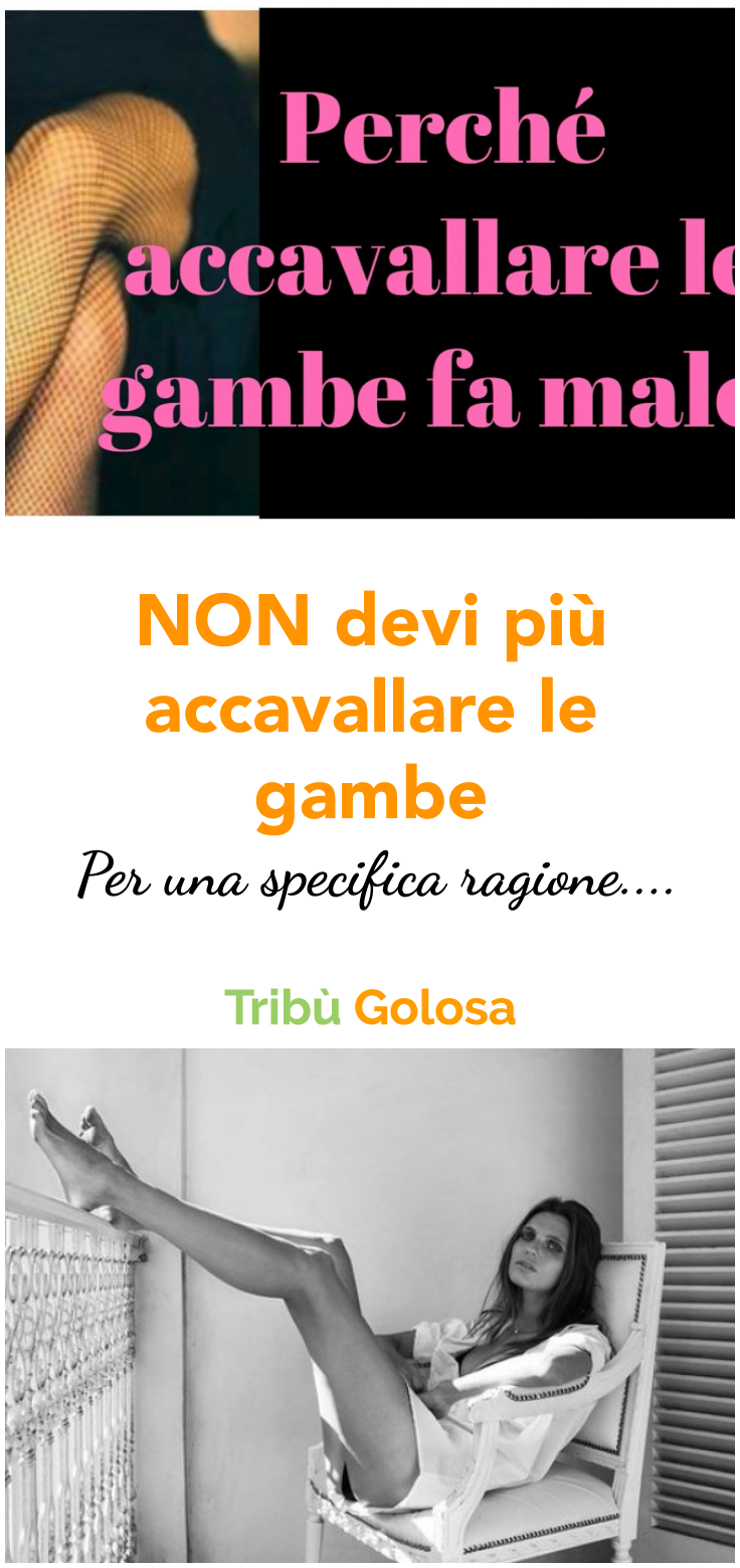 Ecco perché non si dovrebbero accavallare le gambe....
