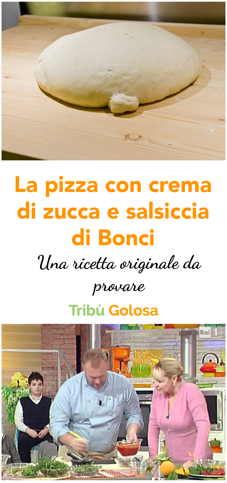 La ricetta della pizza con crema di zucca e salsiccia di Bonci